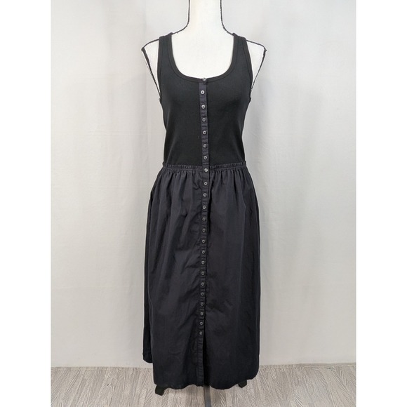GAP | Dresses | Y2k Gap Maxi Dress Goth Romantic Dark Academia Button ...